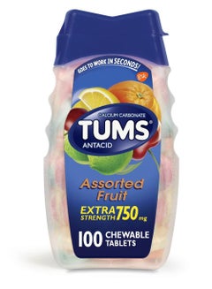 TUMS Extra Strength Assorted Fruit Antacid Chewable Tablets, 100 Count ...