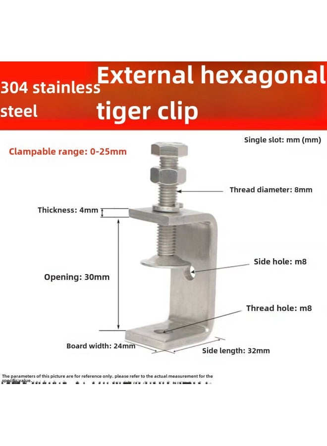 Generic 304 Stainless Steel Tiger Clip Steel Beam Clip Clamp Hanging ...