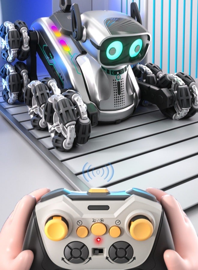 FPC RC Stunt Drift Robot Dog - 8 Wheels Remote Control Toy with LED ...