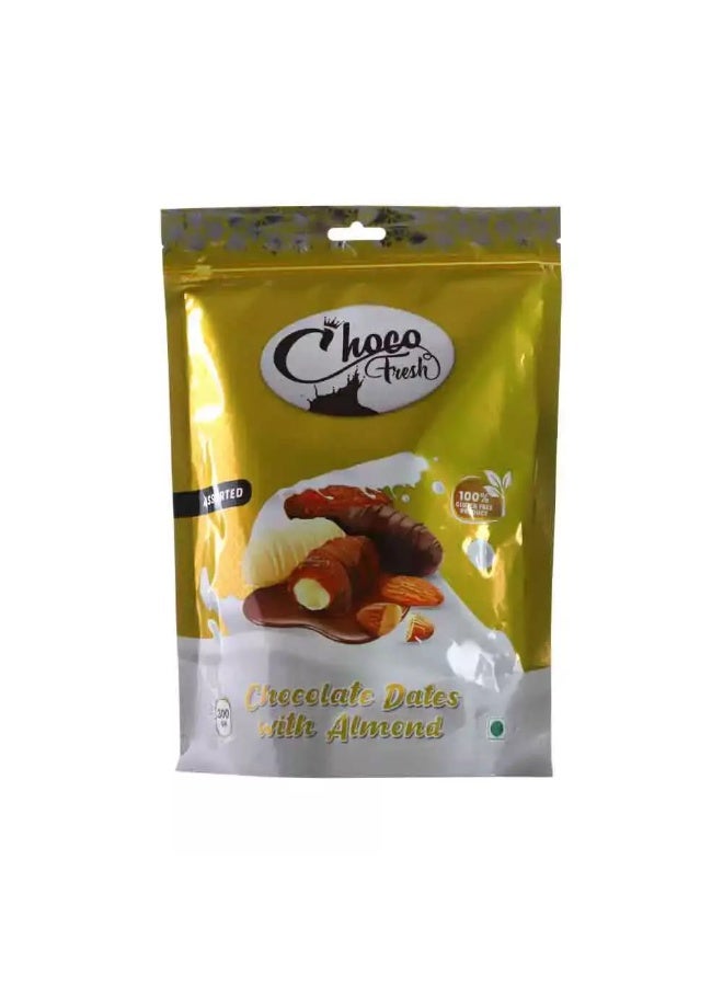 Choco Fresh Choco Fresh Assorted Chocolate Dates with Almond- 300gms ...