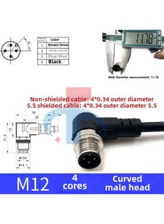 Generic Aviation Plug M12-4 Core 5 Core 8 Core Belt Line 2 Meters ...
