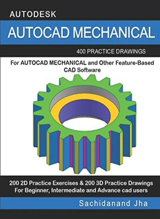 Autocad Mechanical 400 Practice Drawings For Autocad Mechanical And ...