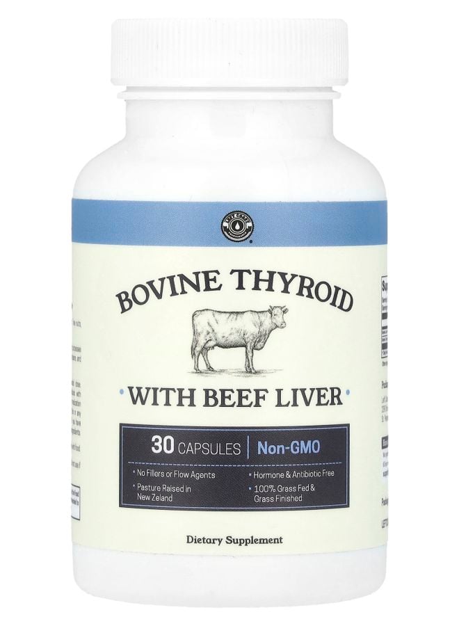 Left Coast Performance Bovine Thyroid with Beef Liver 30 Capsules ...