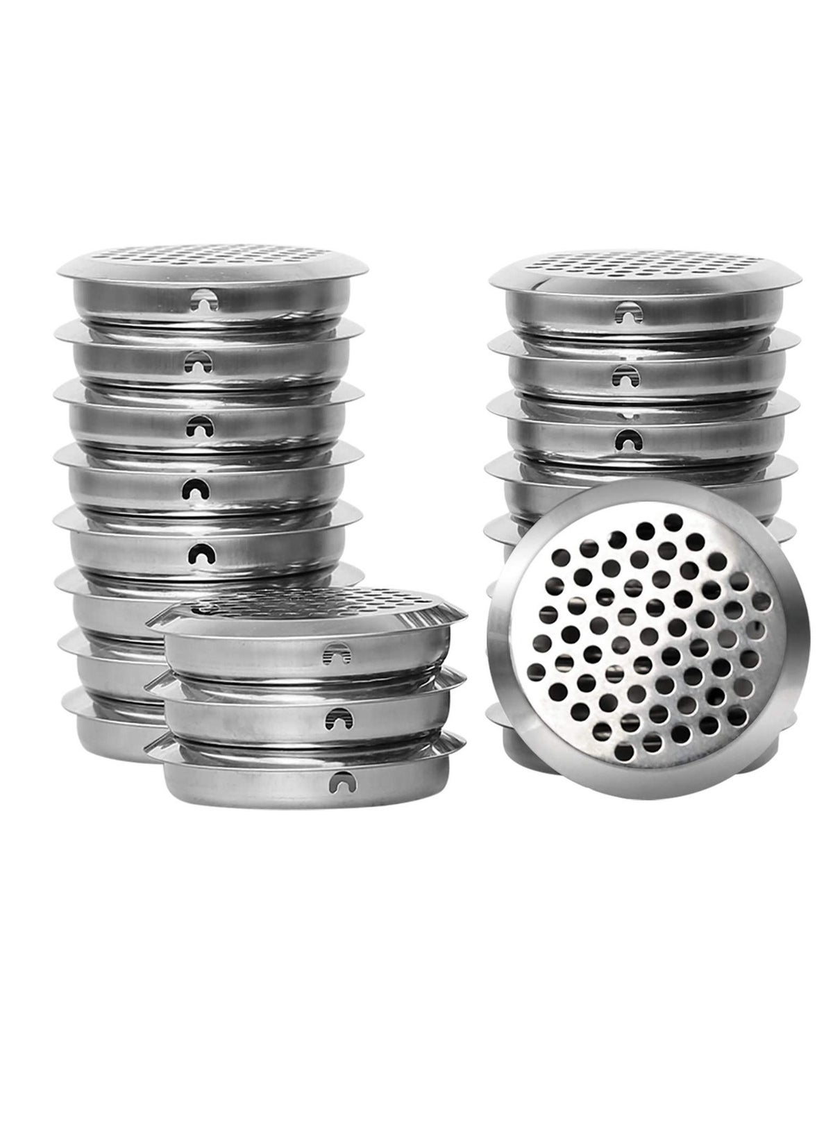 KASTWAVE Stainless Steel Air Vent Hole, 20 PCS Ventilation Louver Round ...
