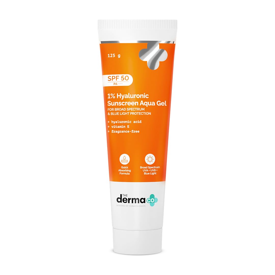 THE derma Co The Derma Co 1% Hyaluronic Sunscreen Aqua Gel with SPF 50 ...
