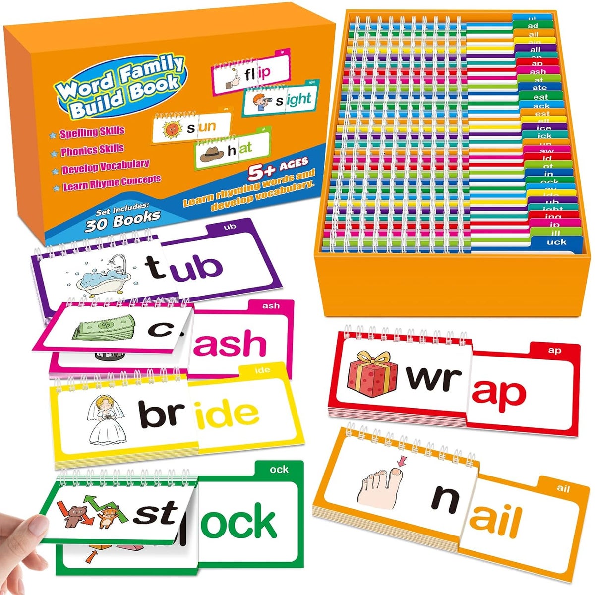 Edulok Word Families, Letter Sounds & Kindergarten Sight Words Language ...