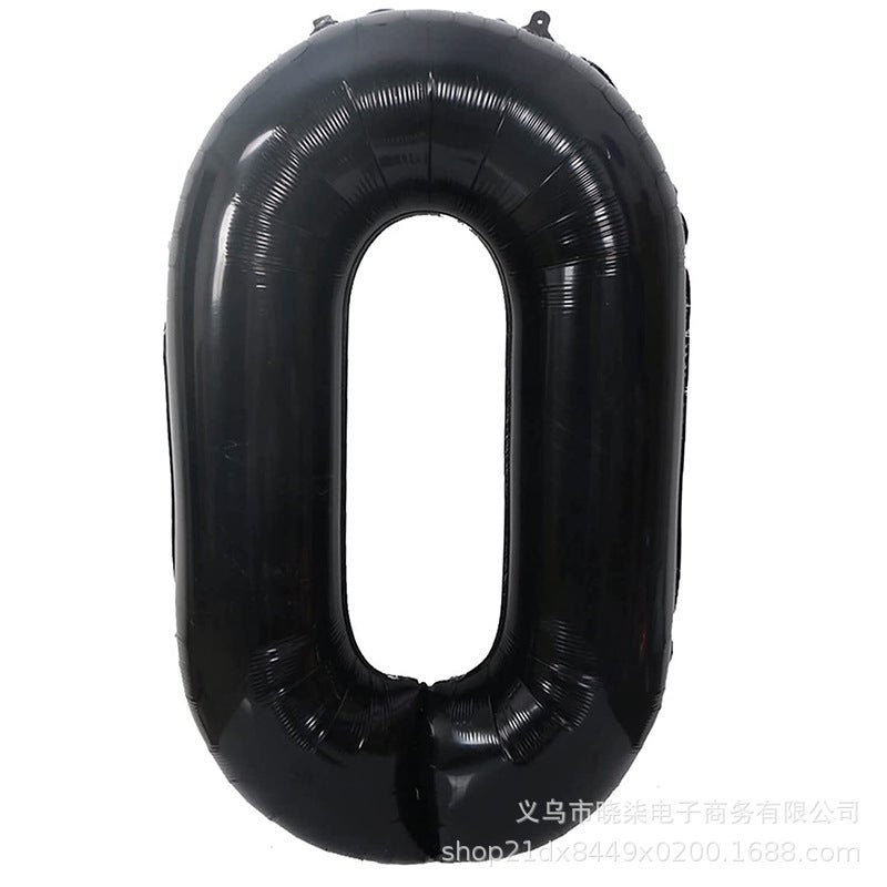 Generic 32 Inch Medium Black Digital Aluminum Film Balloon Us Version ...