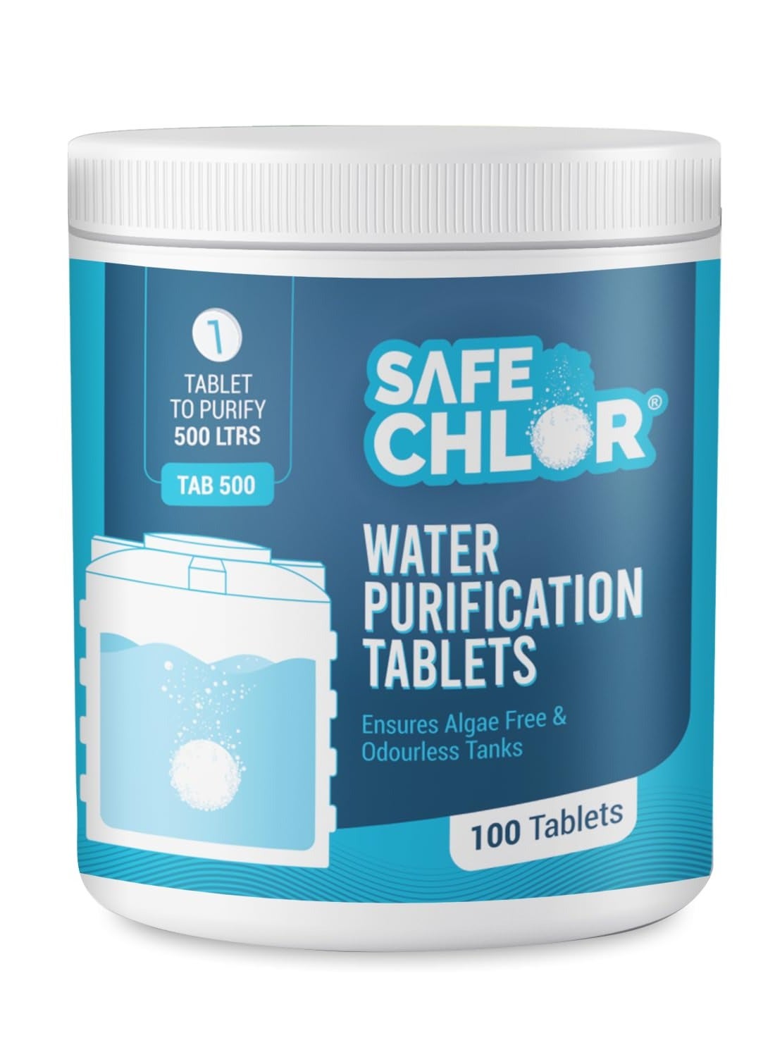 SAFE Safe Chlor Tab 500 | Chlorine Tablets for Water Tanks of 500 Ltrs ...