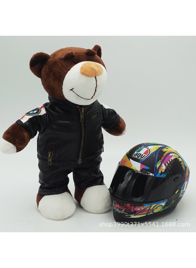 Generic Motorcycle Tail Box Doll Toy Bear Bmw Rally Bear Agvshoei Helmet Model Toy Motorcycle ...