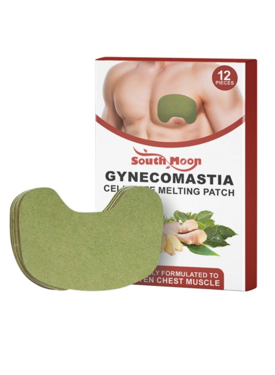 SOUTH MOON 12 Pieces Gynecomastia Plasters for Men, Turmeric Max ...