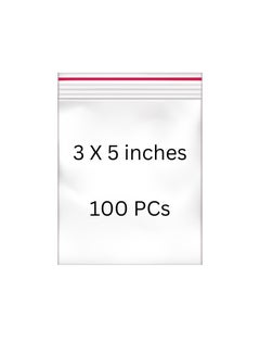 Nice Pack 100 Pieces 3 x 5 inches Clear Zip Lock Bags - Resealable ...