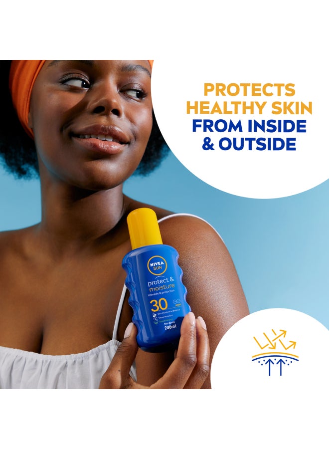 Buy Nivea UVA And UVB Protection Moisture Sun Spray SPF 30 Online | 15 ...