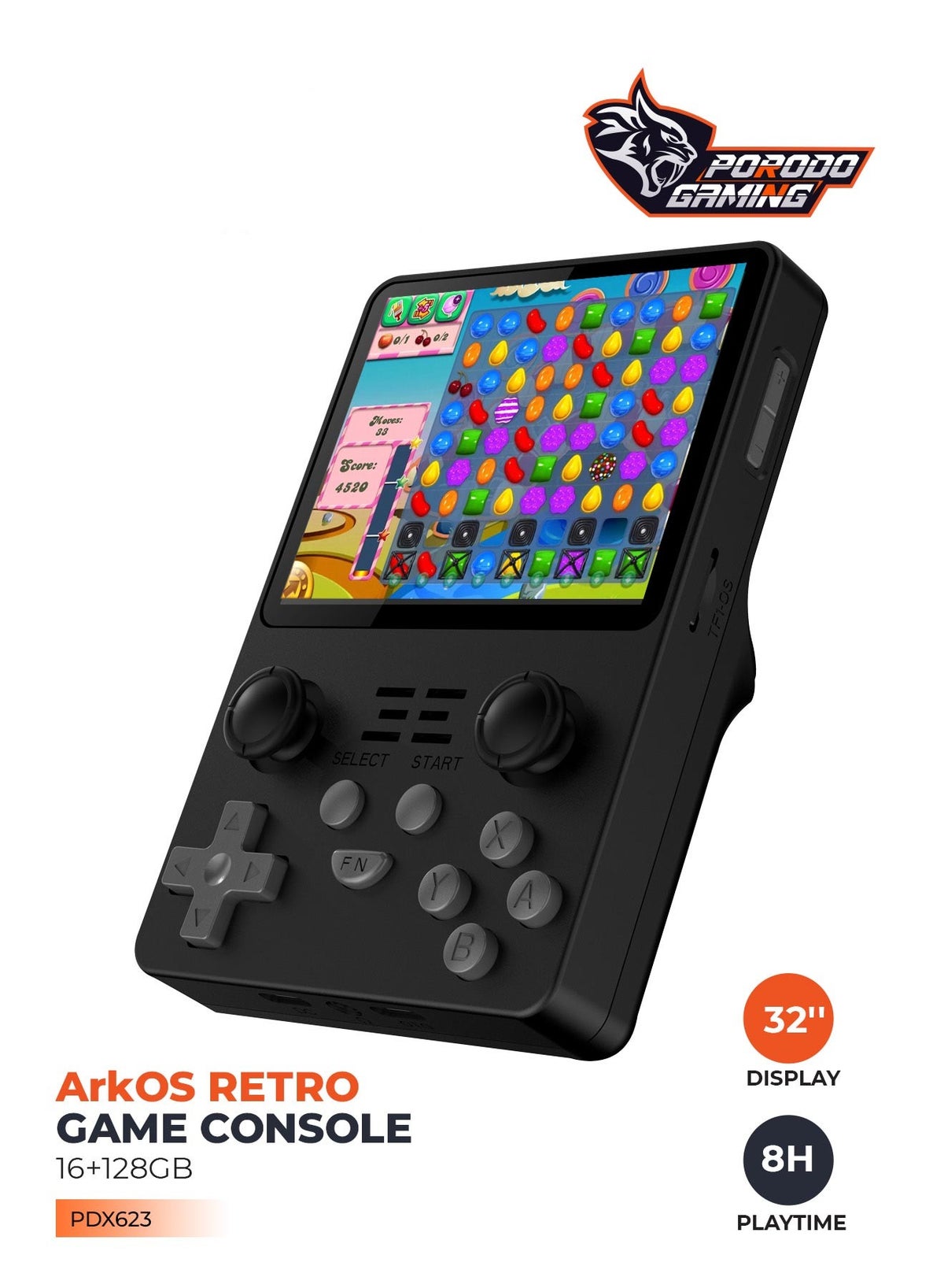 porodo Arkos Retro Gaming Console with 3.5” Display & 20000 Pre ...