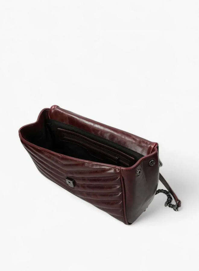 اشتري مكس RED حقيبة كتف بنقوش مع حزام سلسلة في السعودية