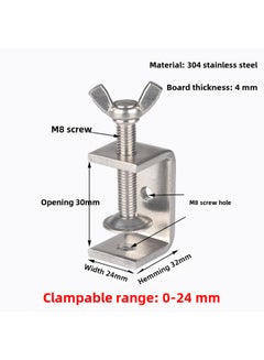 Generic 304 Stainless Steel Tiger Clamp Pipe Clamp Square U-shaped C ...