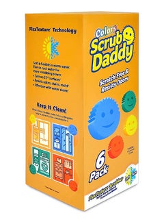 Scrub Daddy Set Of 6 Original All Purpose Color Cleaning Sponge Multi ...