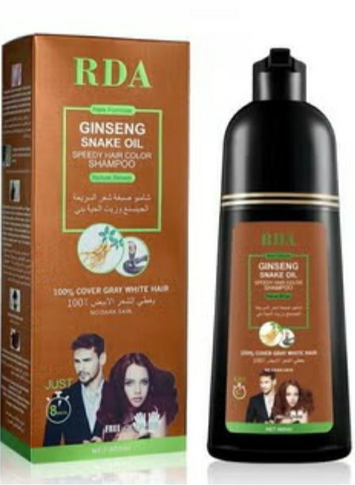 RDA Ginseng and Snake Oil Hair Dye Shampoo Brown 400 ml | Best Price ...