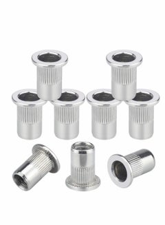 Excefore M6 Nut, 50 Pcs M6 Stainless Steel Rivet Nut, Flat Head ...