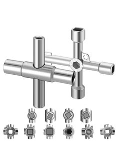 SYOSI Multi-functional Utility Key Kit, 2Pack Plated Steel Water Keys ...