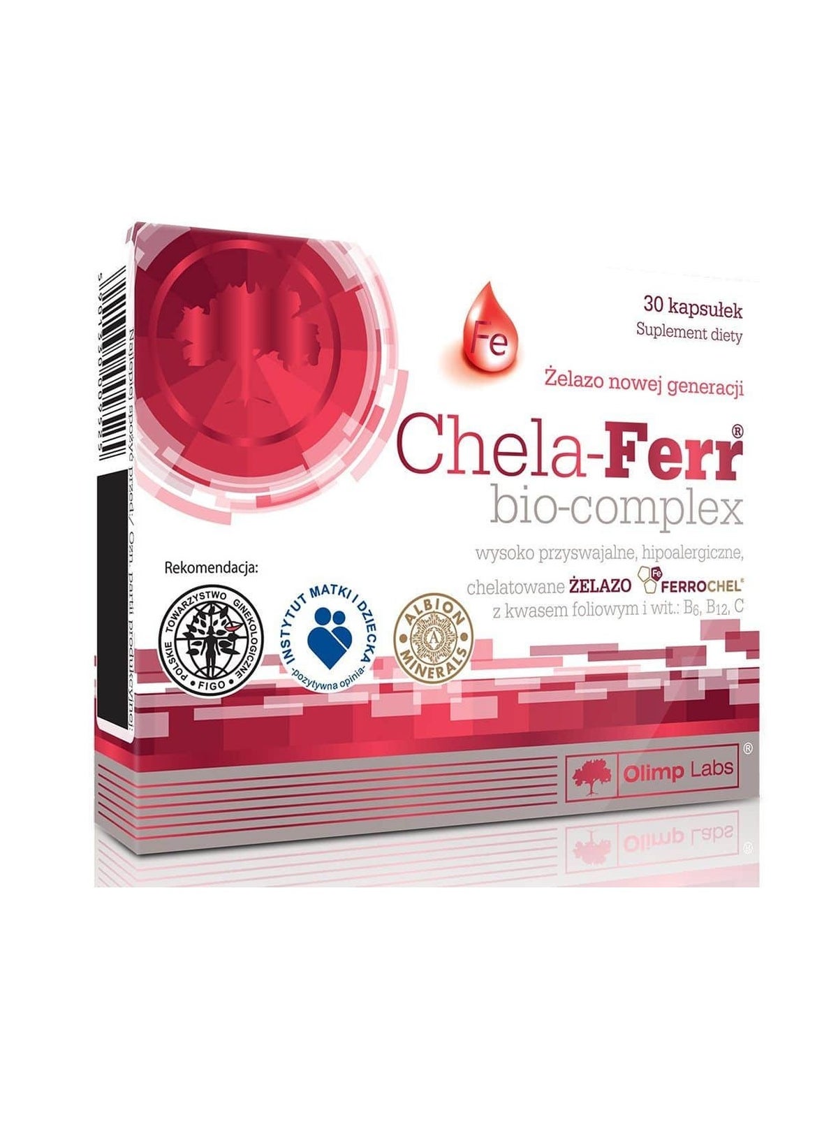 Olimp Chela-Ferr Bio Complex With Folic Acid, Vit B6, B12 And C, 30 ...