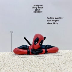 Generic 1 x 5 pcs Deadpool Action Figure - Avengers Desktop Decor Lying ...