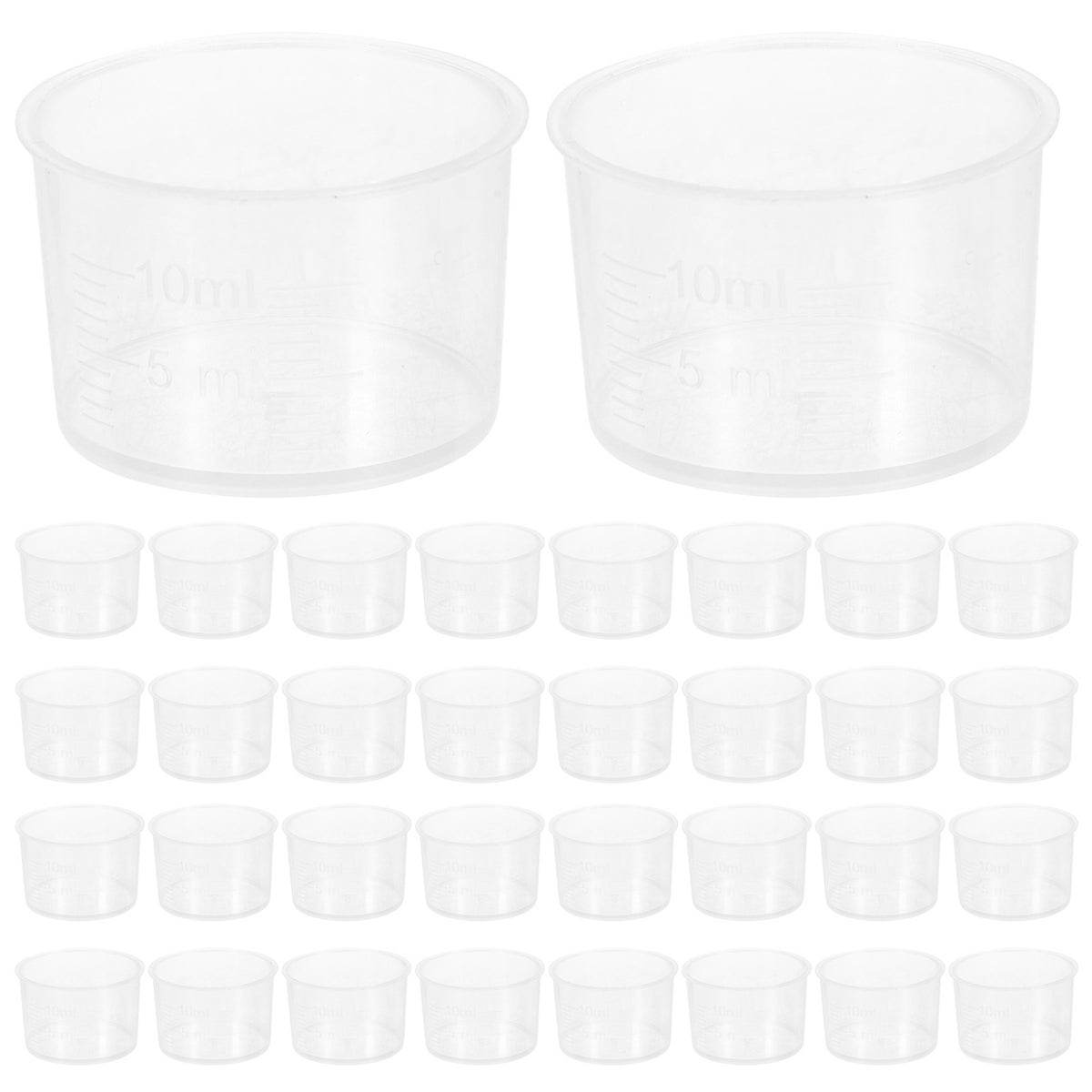 Generic 100pcs Disposable Measuring Cups Thickened Clear Plastic Liquid ...