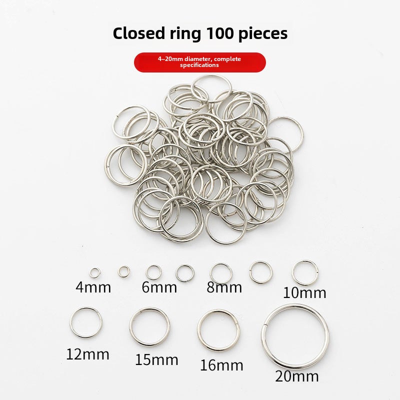 Generic 100 Pcs Iron Split Rings for DIY Jewelry 1.2x 7mm white K/100/ ...
