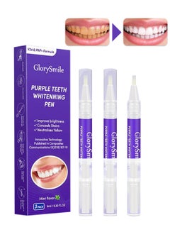 Glory Smile 3Pcs V34 Purple Teeth Whitening Pen Kit Portable Effective ...