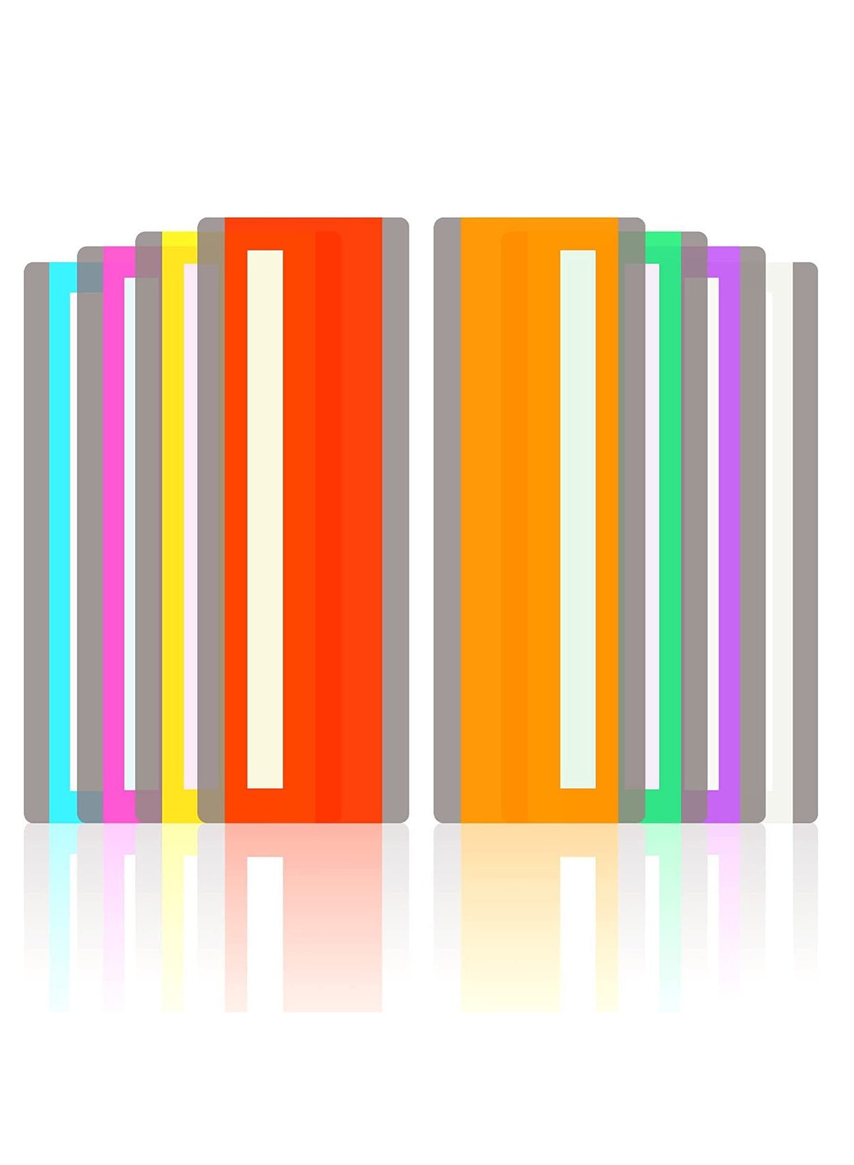 Generic 8 Pieces Colorful Guided Reading Strips, Dyslexia Tools ...