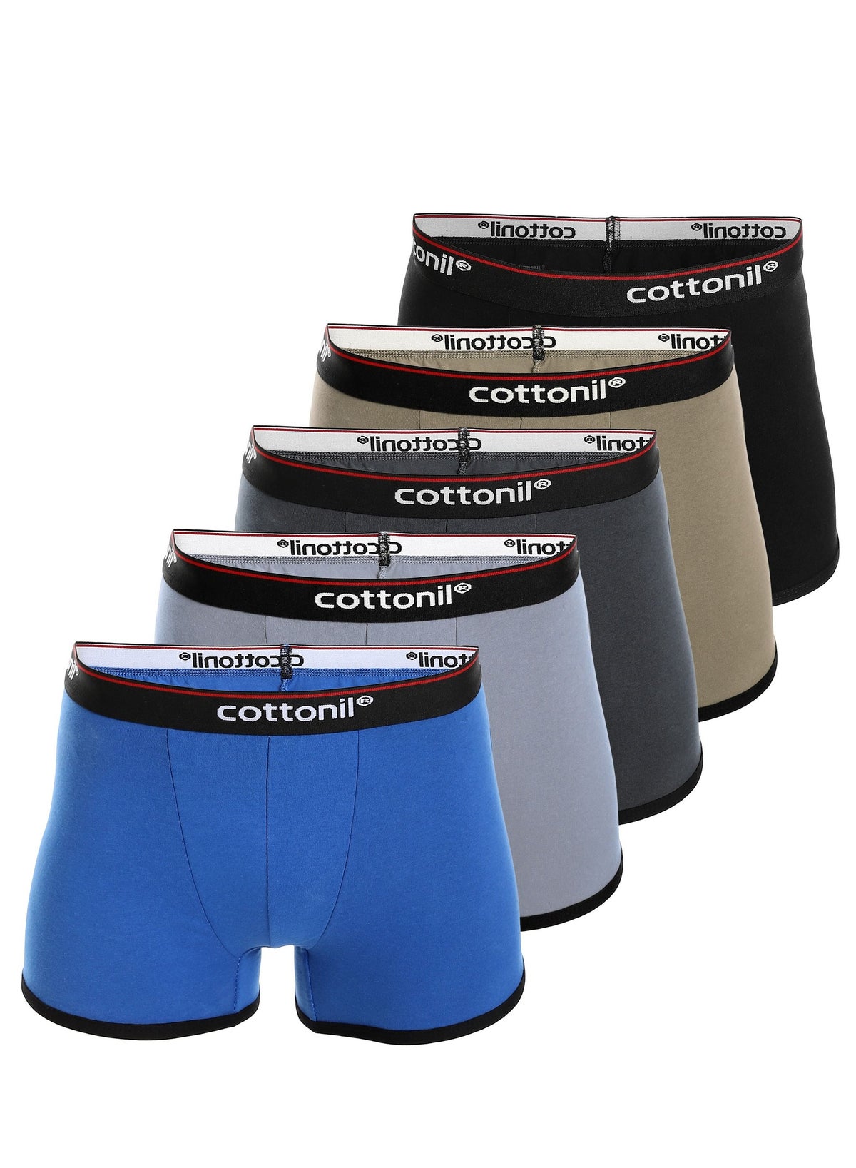 COTTONIL Bundle OF (5) - Men Boxer Solid | Best Price Egypt | Cairo, Giza