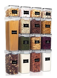 Arabest 15 PCS Airtight Food Storage Containers Set, BPA Free Plastic ...