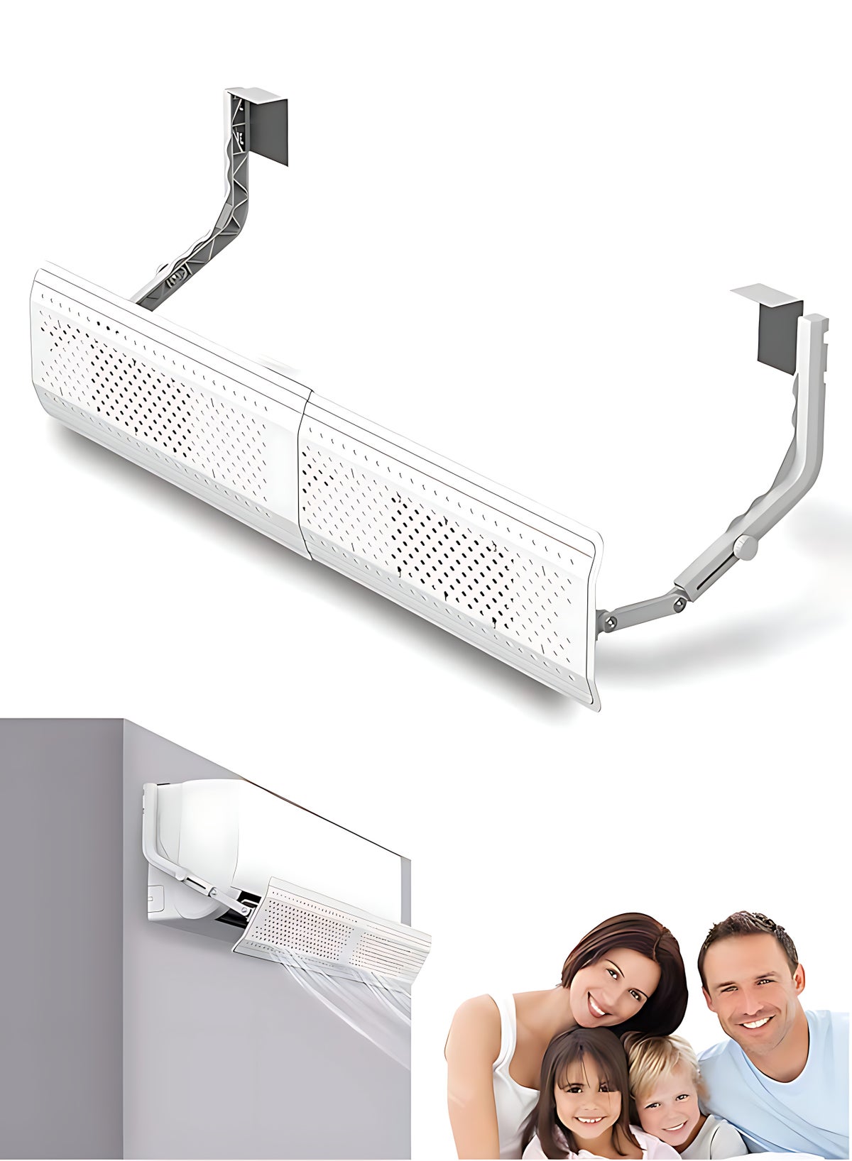 YIM-VIBEHAUS Split AC Air flow Deflector, Adjustable (57cm-105cm) Air ...