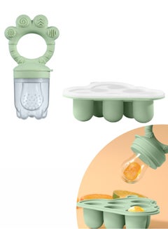 HieerBus Baby Fruit Food Feeder & Mini Freezer Nibble Tray Combo ...