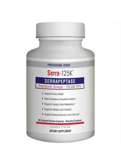 iEnzymes Serra-125k Extra Strength Serrapeptase 125,000 SPU, 90 Vegan ...