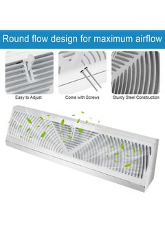 Swess Swess 4 Pcs 18 Inch Baseboard Register White(Duct Opening Size ...
