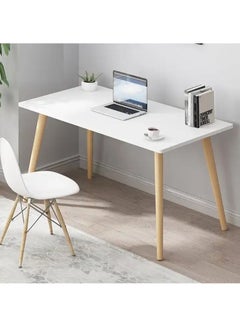 AGD Study Table With Solid leg, Wide storage space Computer Desk White ...
