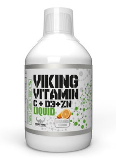 VIKING FORCE LABORATORIES Viking Vitamin C-D3 + Zinc liquid- Orange ...