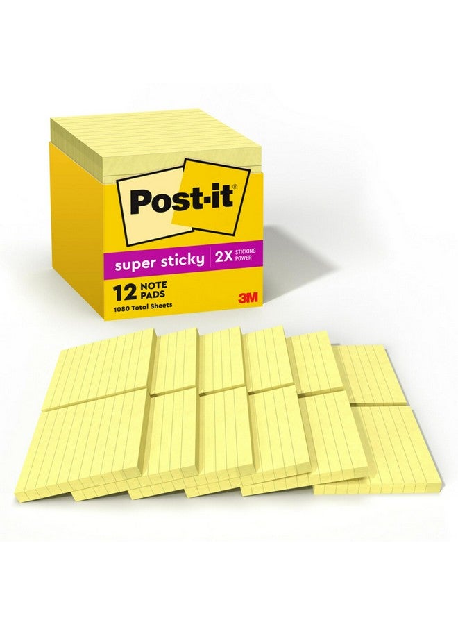 Post-it Super Sticky Notes, 4X4 In, 12 Pads, 2X The Sticking Power ...