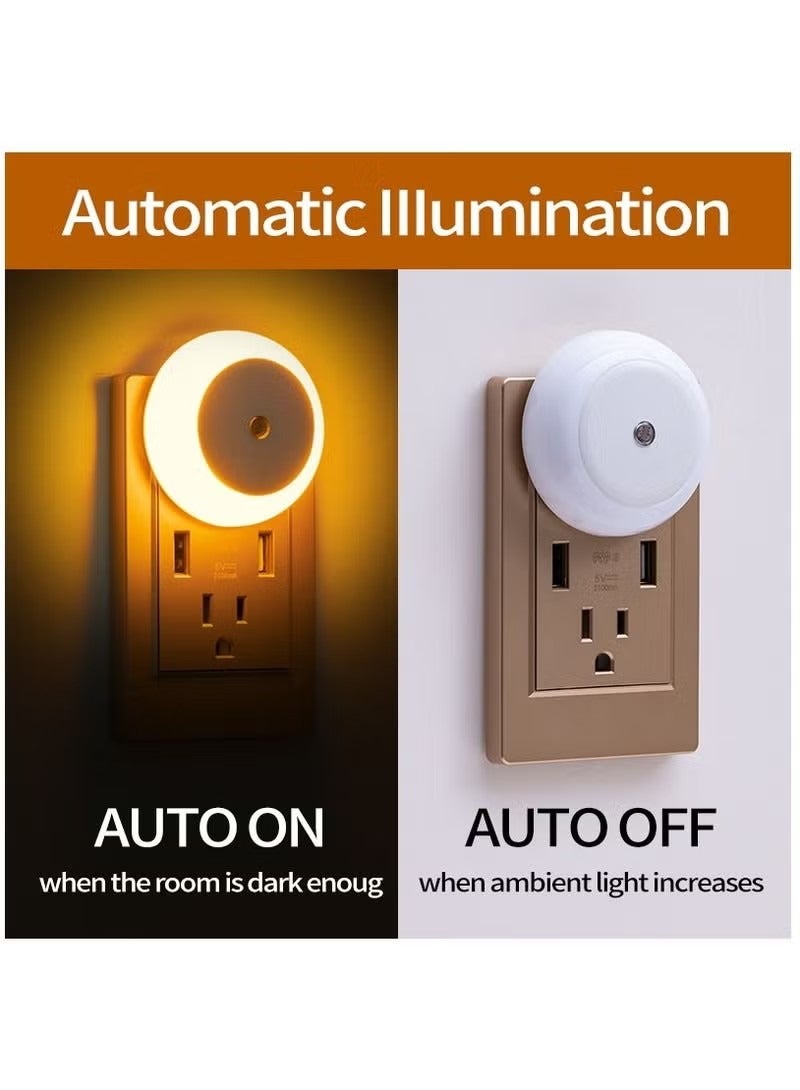 Generic 2PCS LED Night Light, Warm White, Intelligent Light Control ...