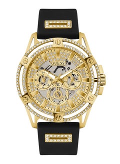 GUESS Guess King Mens Gold Tone Case Black Silicone Watch GW0537G2 UAE ...