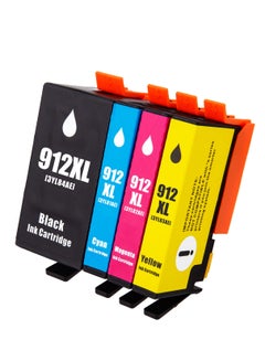 NexNova Ink Cartridges 912XL for HP Set High Yield 4 Pack Black Cyan Magenta Yellow for ...