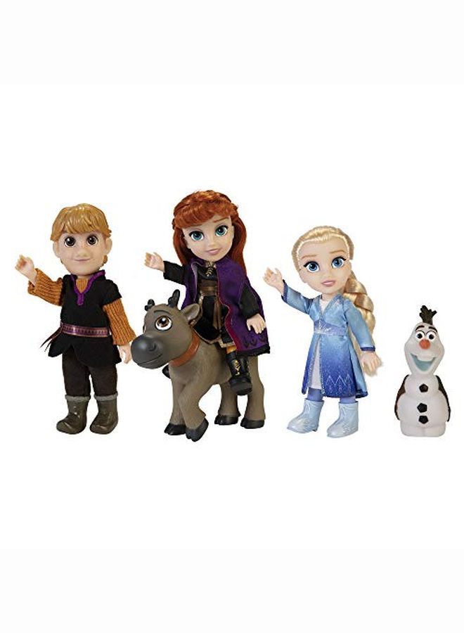Disney FROZEN Frozen 2 Petite Dolls Gift Set Includes Elsa Anna Kristoff Olaf & Sven6 Inches ...