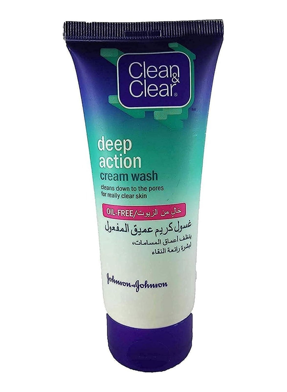 Clean & Clear Clean & Clear Deep Action Oil-Free Cream Wash, 100ml ...