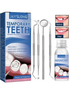 Jaysuing Temporary Teeth Repair Kit, Moldable Tooth Replacements ...