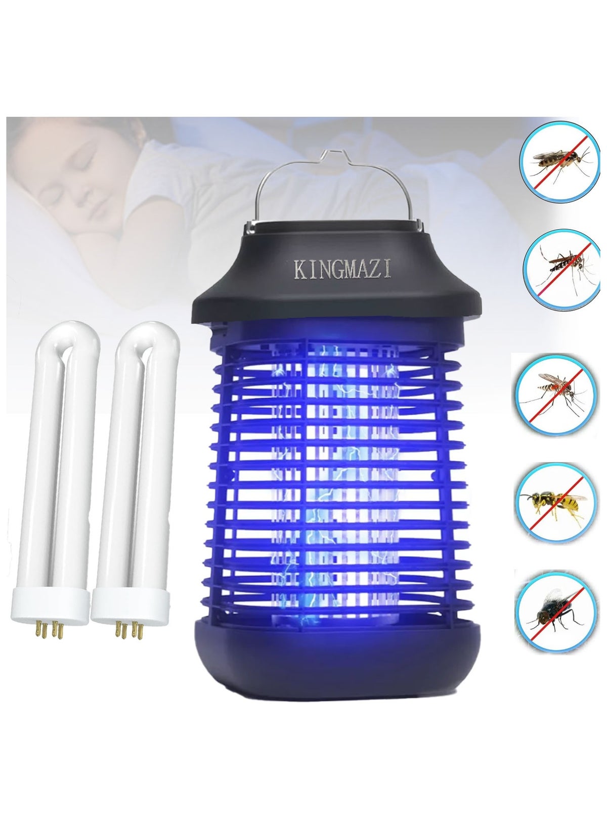 KINGMAZI Bug Zapper , 4200v Flying Insects Killer,Mosquito Killer ...