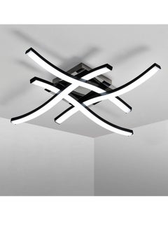Goeco Modern Design LED Ceiling Light,Wave Shape Pendant Light Fixture ...