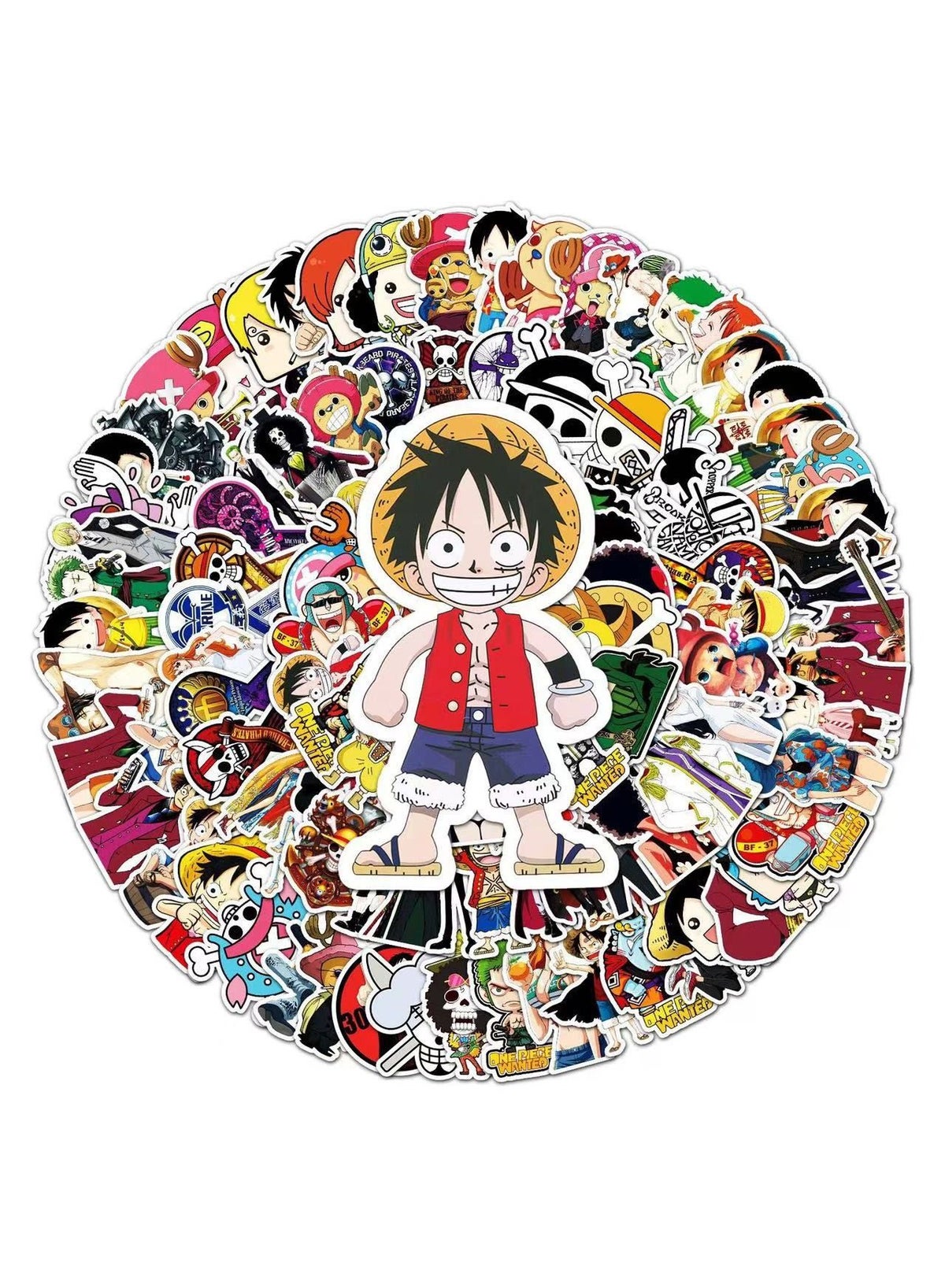 Generic 120 Piece ONE PIECE Hot-Blooded Japanese Anime One Piece Luffy ...