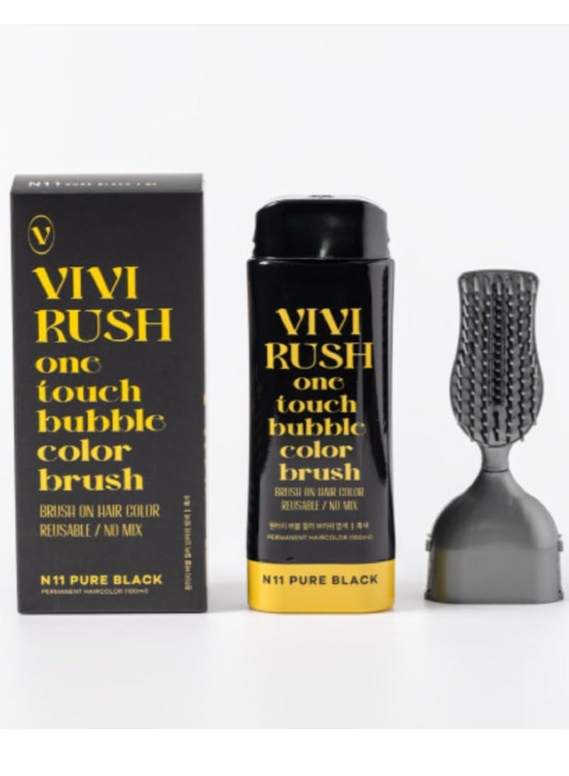 VIVIRUSH Natural Black Hair Dye with Brush 100ml – by Viveroche | Best ...