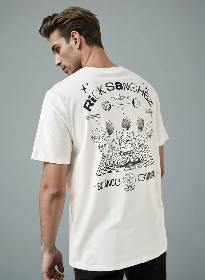 SP Characters Regular Fit Rick Sanchez Print Crew Neck T-shirt for Men ...