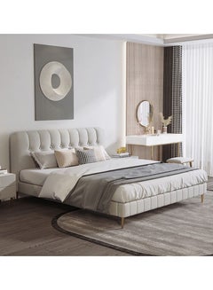 MAPLE HOME DECORATION Maple Home Bed Frame Upholstered Velvet King ...